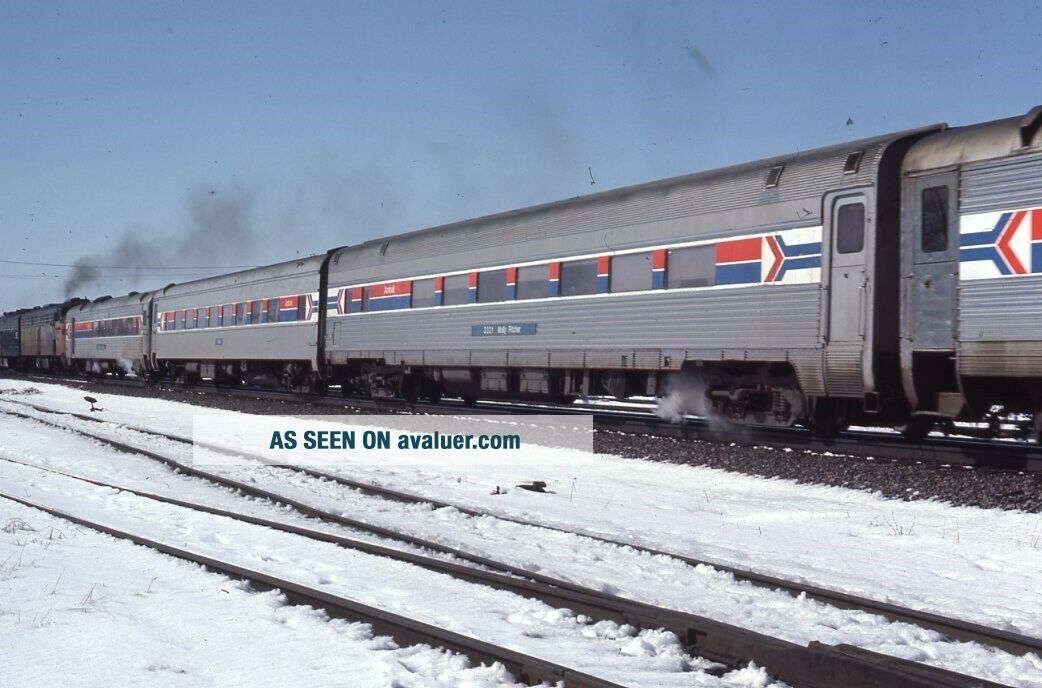 AMTRAK Railroad Train Molly Pitcher Car 1977 Photo Slide | #4718063