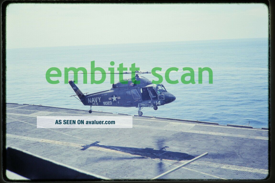 Slide, Navy HC - 2 Kaman UH - 2A Seasprite On USS Intrepid, C. 1968 ...