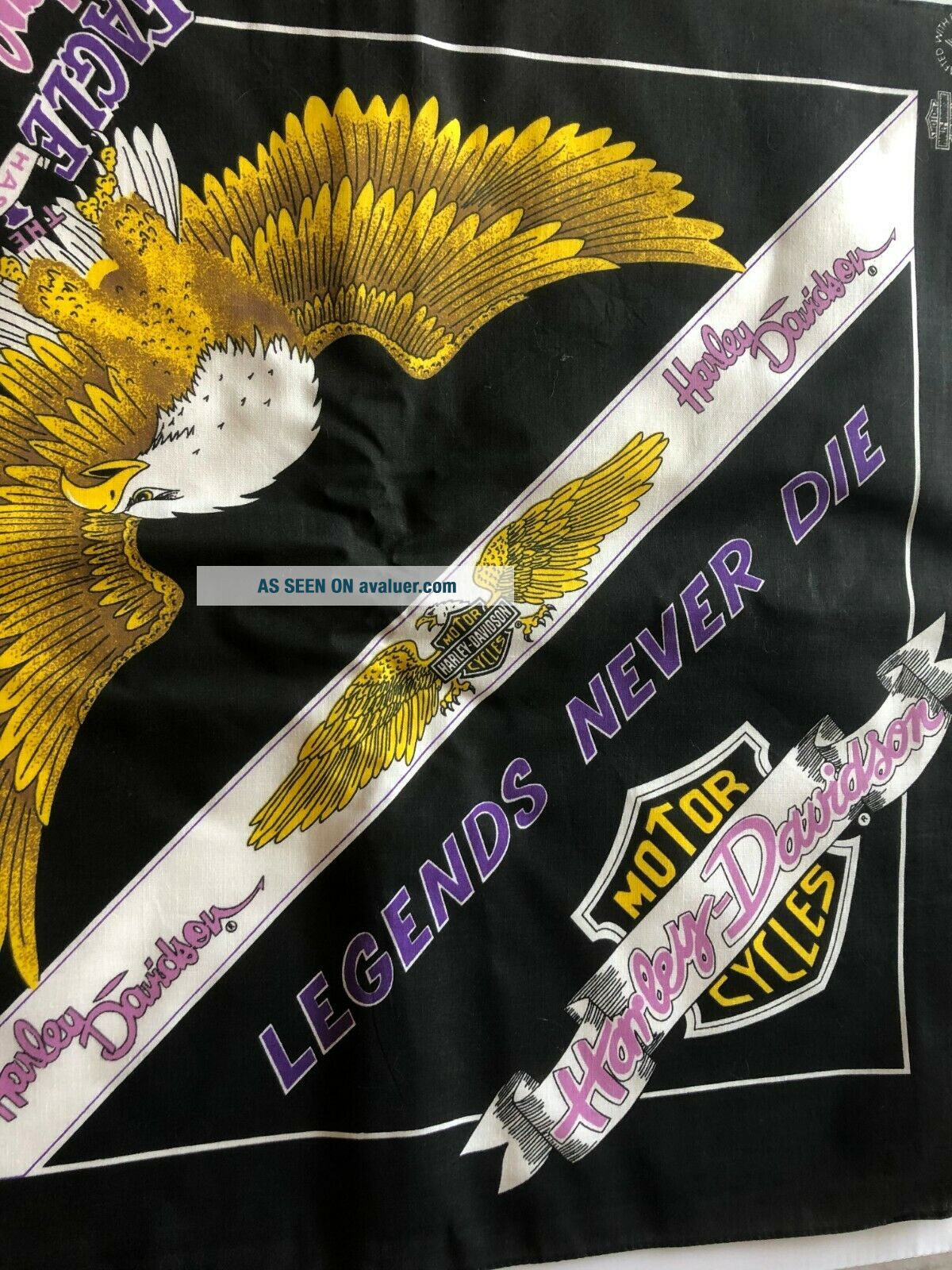 Vintage Harley Davidson Motor Cycle Biker Bandana The Eagle Has Landed ...