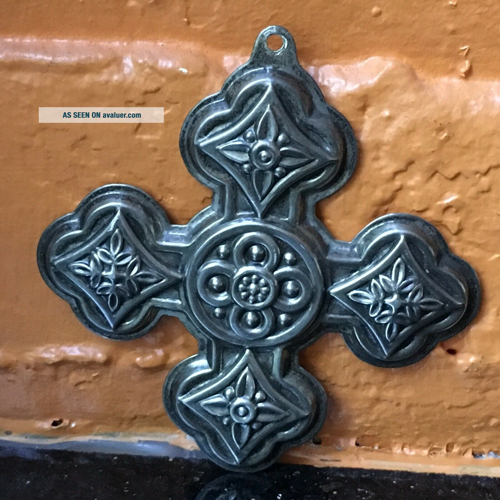 Vintage REED & BARTON 1971 Christmas Cross STERLING Ornament Pendant ...