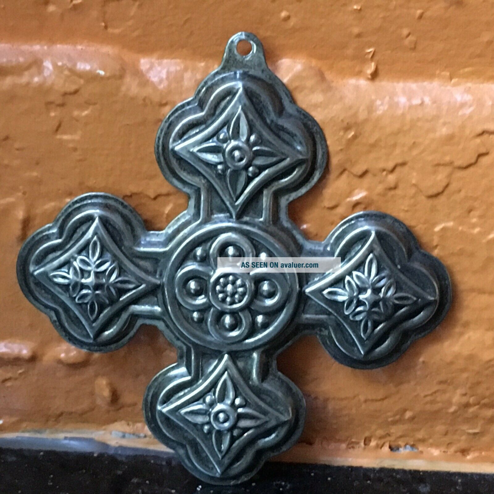 Vintage REED & BARTON 1971 Christmas Cross STERLING Ornament Pendant ...