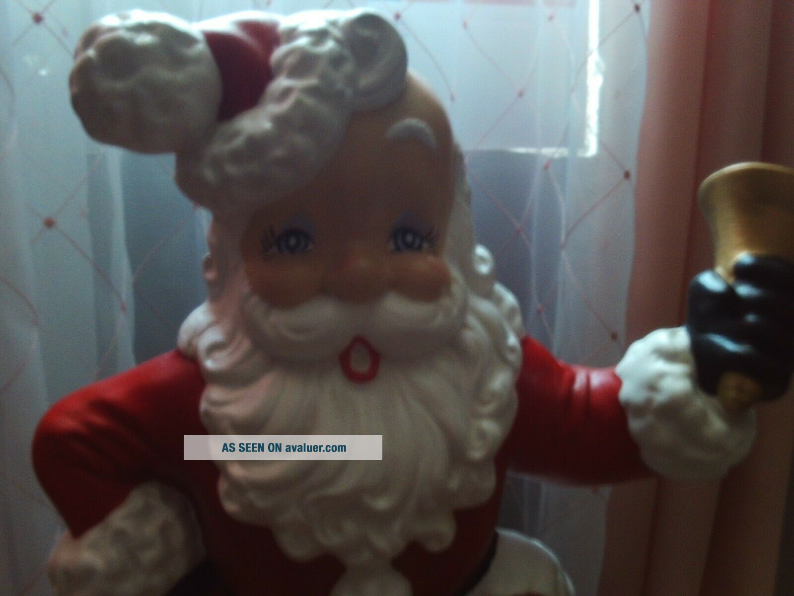 Vintage 1970 Atlantic Mold Lighted Santa Claus On Chimney | #4947212