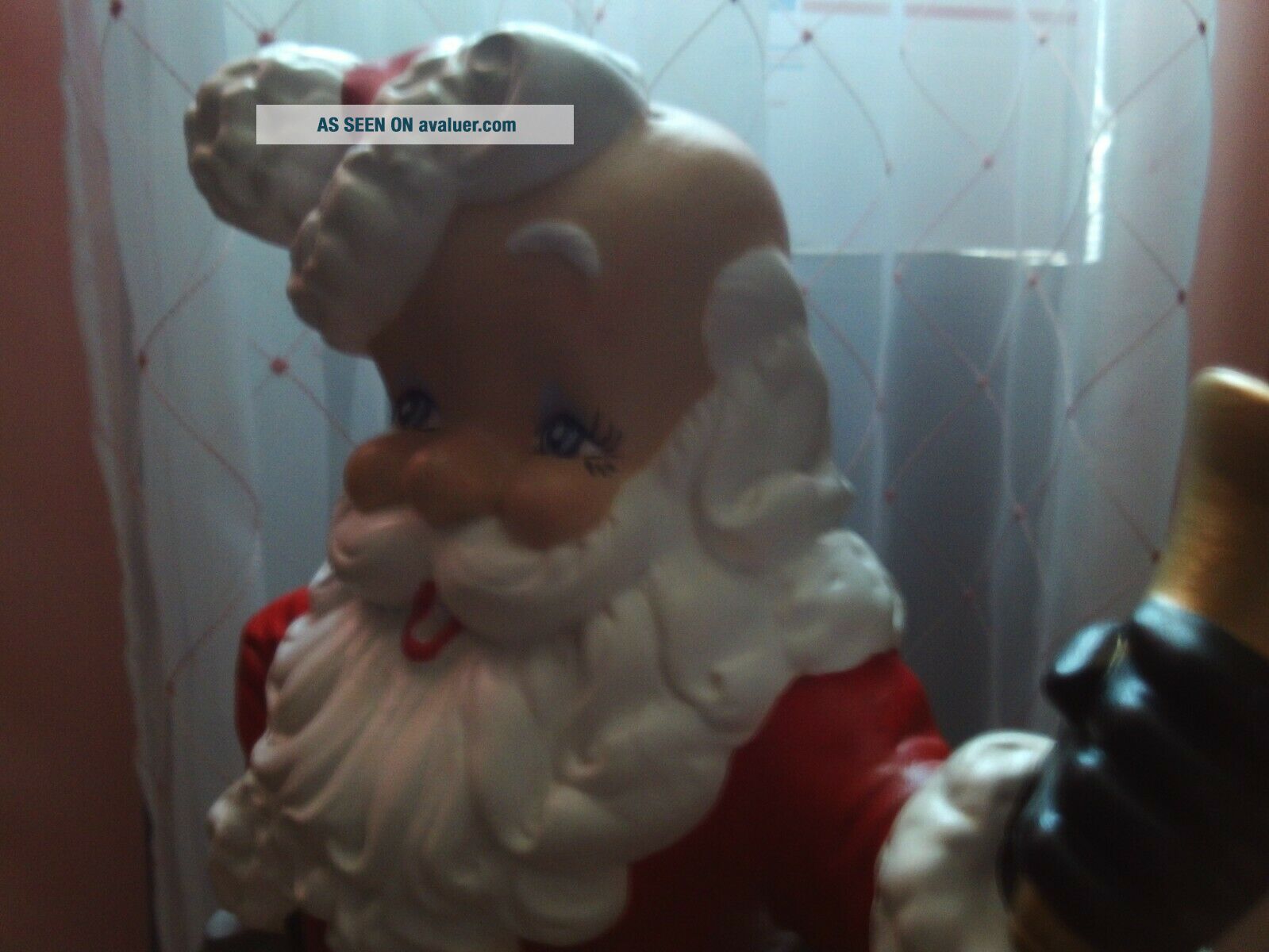 Vintage 1970 Atlantic Mold Lighted Santa Claus On Chimney | #4947212