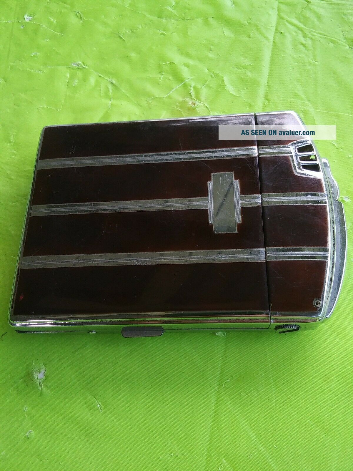 Vintage Ronson Art Deco 20 Case Cigarette With Lighter | #4856457