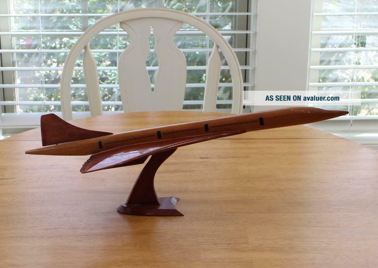 Wooden Mahogany British Airways Air France Supersonic Concorde Desk ...