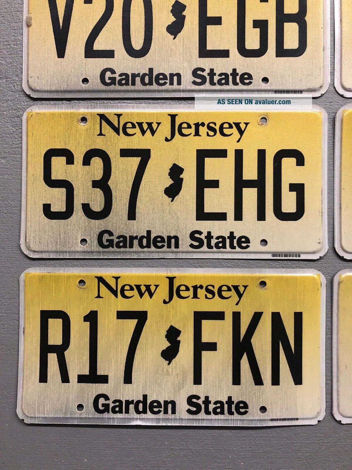 ONE JERSEY LICENSE PLATE GARDEN STATE RANDOM LETTERS/NUMBERS | #4793505