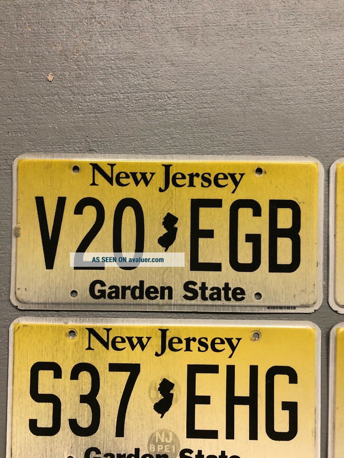 ONE JERSEY LICENSE PLATE GARDEN STATE RANDOM LETTERS/NUMBERS | #4793505