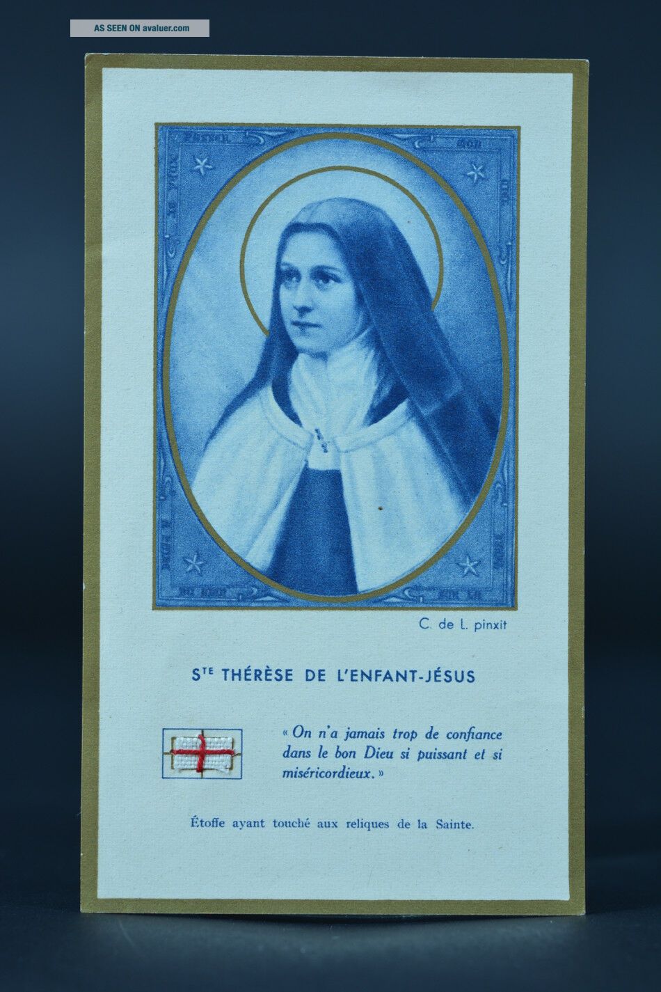 French Relic Card St Theresa Of Jesus Carmelite Covent | #4889185