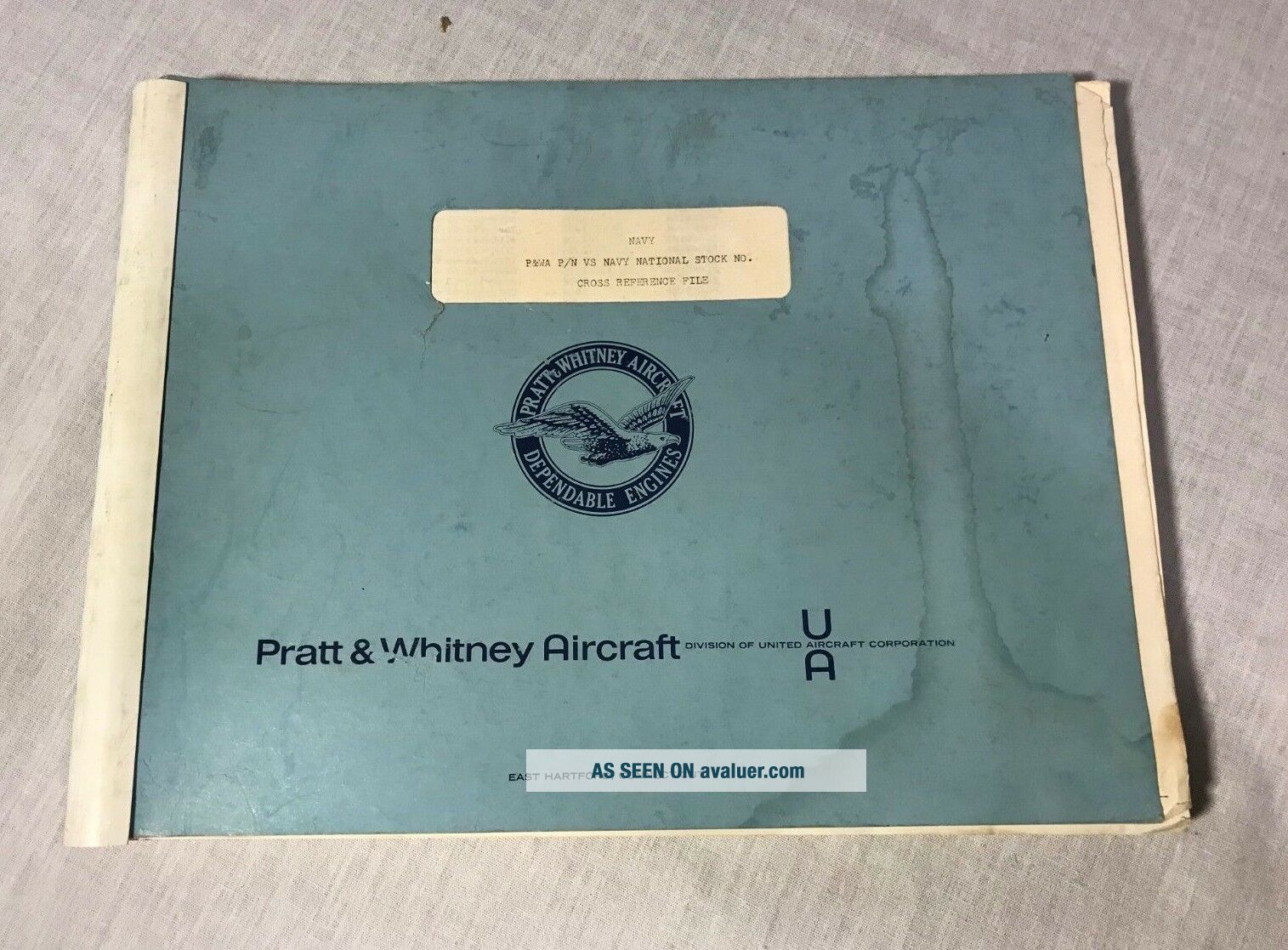 Pratt Whitney US Navy Cross Reference File Stock Number Parts Book ...