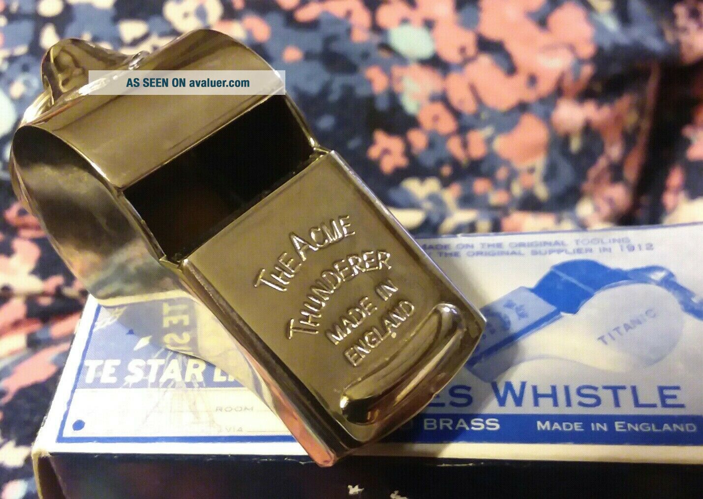 The Acme Thunderer Authentic Titanic Solid Brass Mates Whistle Loud ...