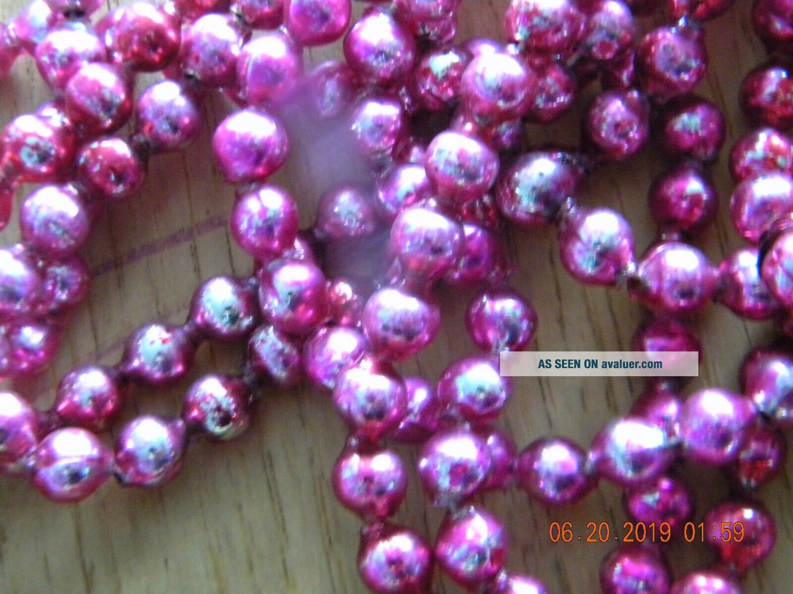 VINTAGE SHADES OF PINK MERCURY GLASS CHRISTMAS GARLANDS - 1 | #4988171