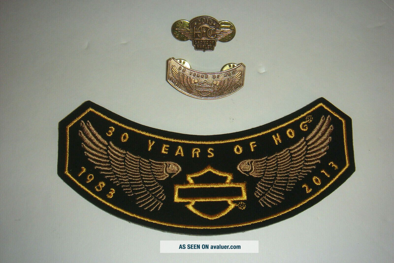 3 Harley Davidson Motorcycle Owner Group HOG Patch & Ladies Of Harley ...