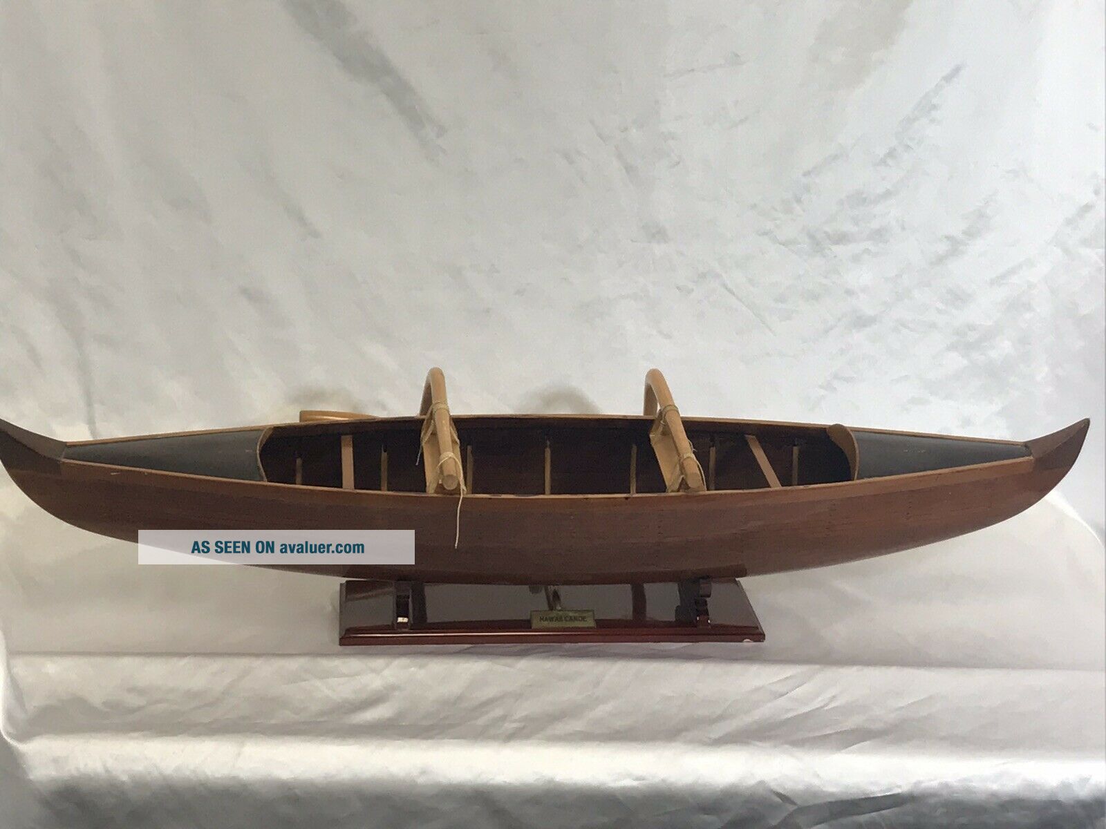 Hawaiian Outrigger Canoe Model On Stand 40” Long | #4932695