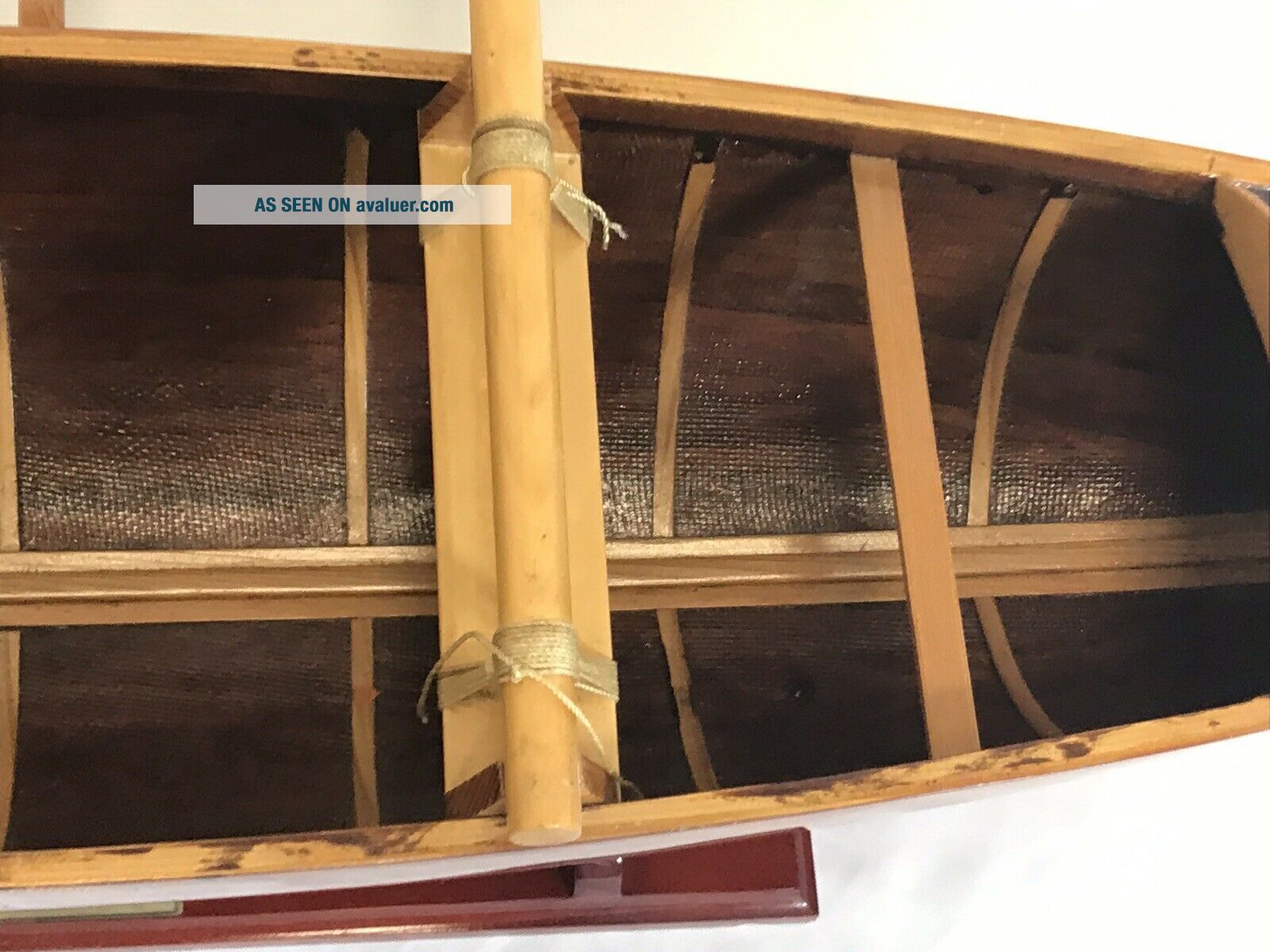 Hawaiian Outrigger Canoe Model On Stand 40” Long | #4932695