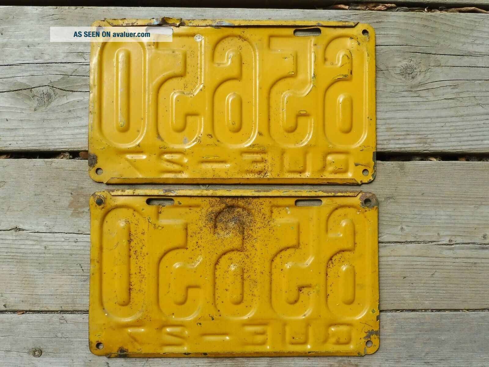 RARE 1927 QUEBEC LICENSE PLATE PAIR IN CANADA | #4932748