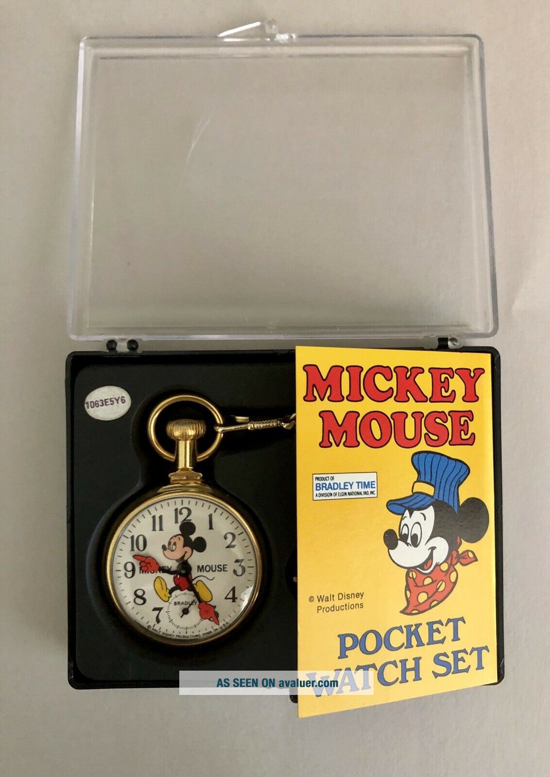 DISNEY BOXED MICKEY MOUSE POCKET WATCH SET W/CHAIN | #4971133