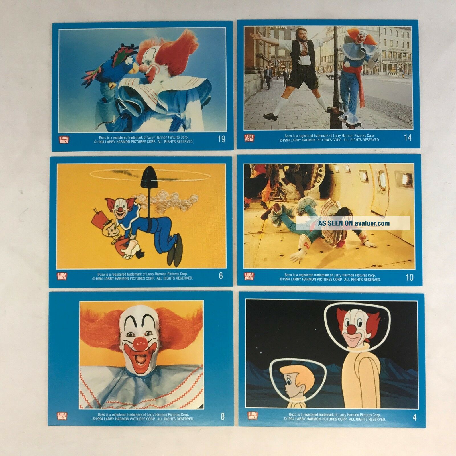 BOZO THE CLOWN 50th ANNIVERSARY (Lime Rock/1994) Complete Trading Card ...