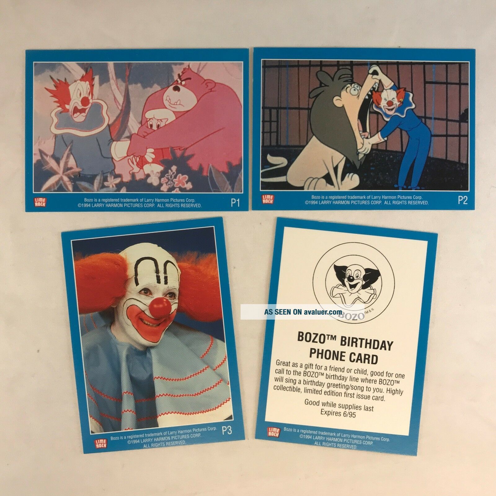 BOZO THE CLOWN 50th ANNIVERSARY (Lime Rock/1994) Complete Trading Card ...
