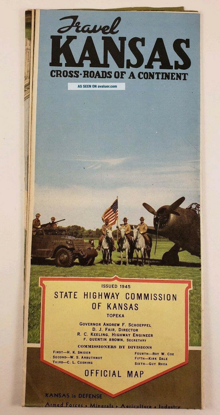 1945 Map Of Kansas State Highway Commission | #4863744