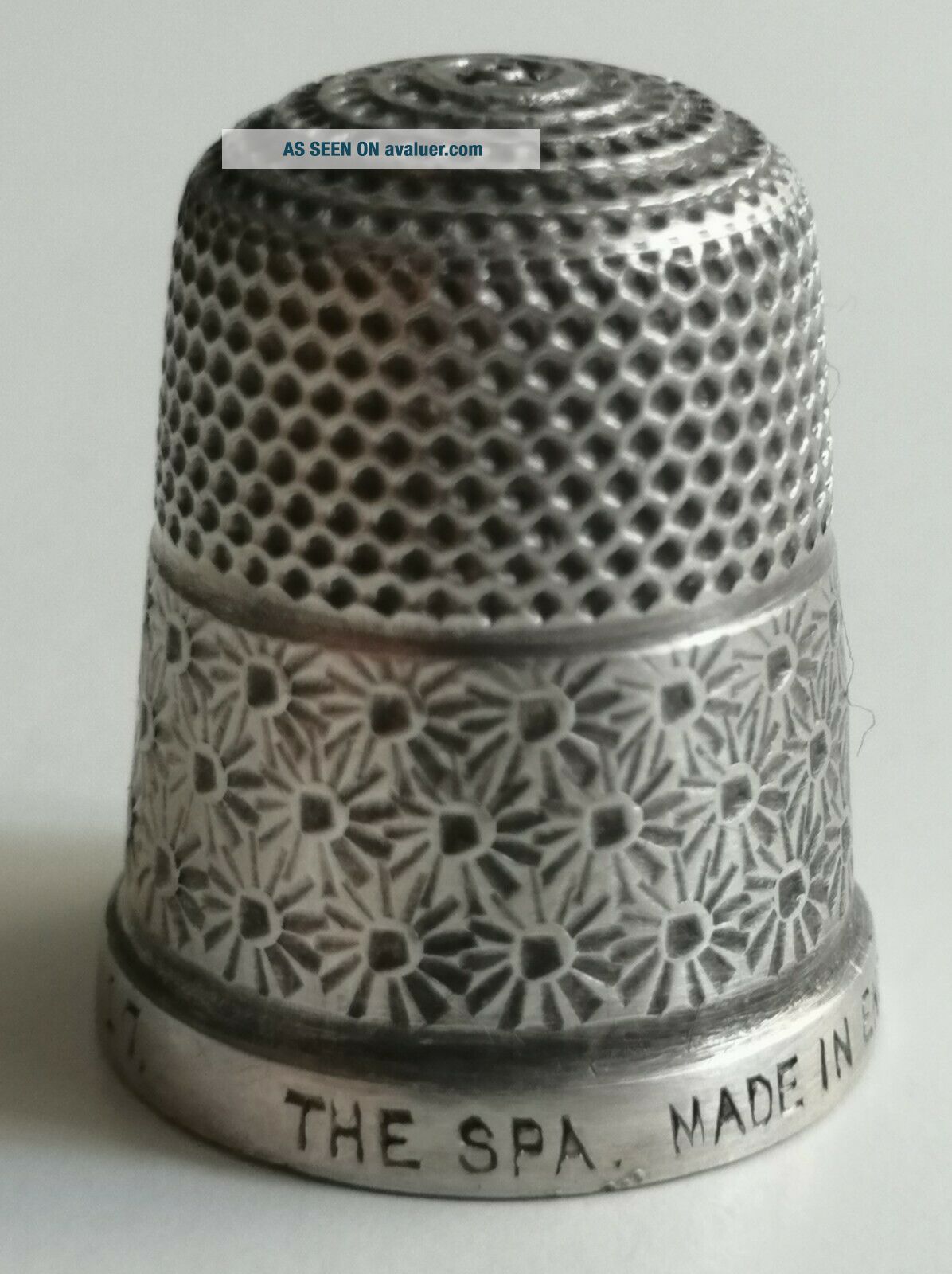 Rare Antique Silver Thimble 17 The Spa By Henry Griffith | #4982156