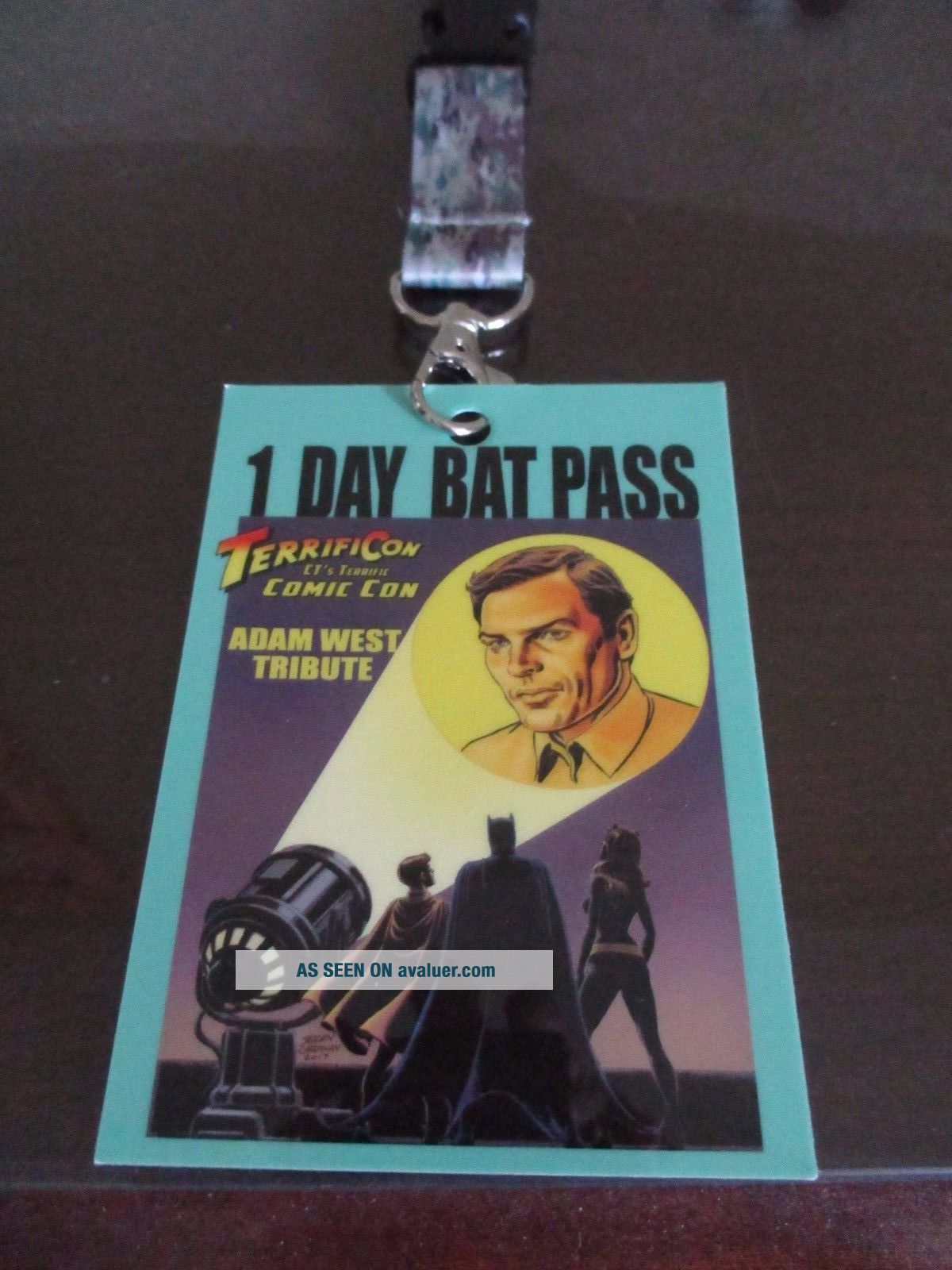 Terrificon Comic Con ADAM WEST TRIBUTE 1 DAY BAT PASS BADGE (not Valid ...