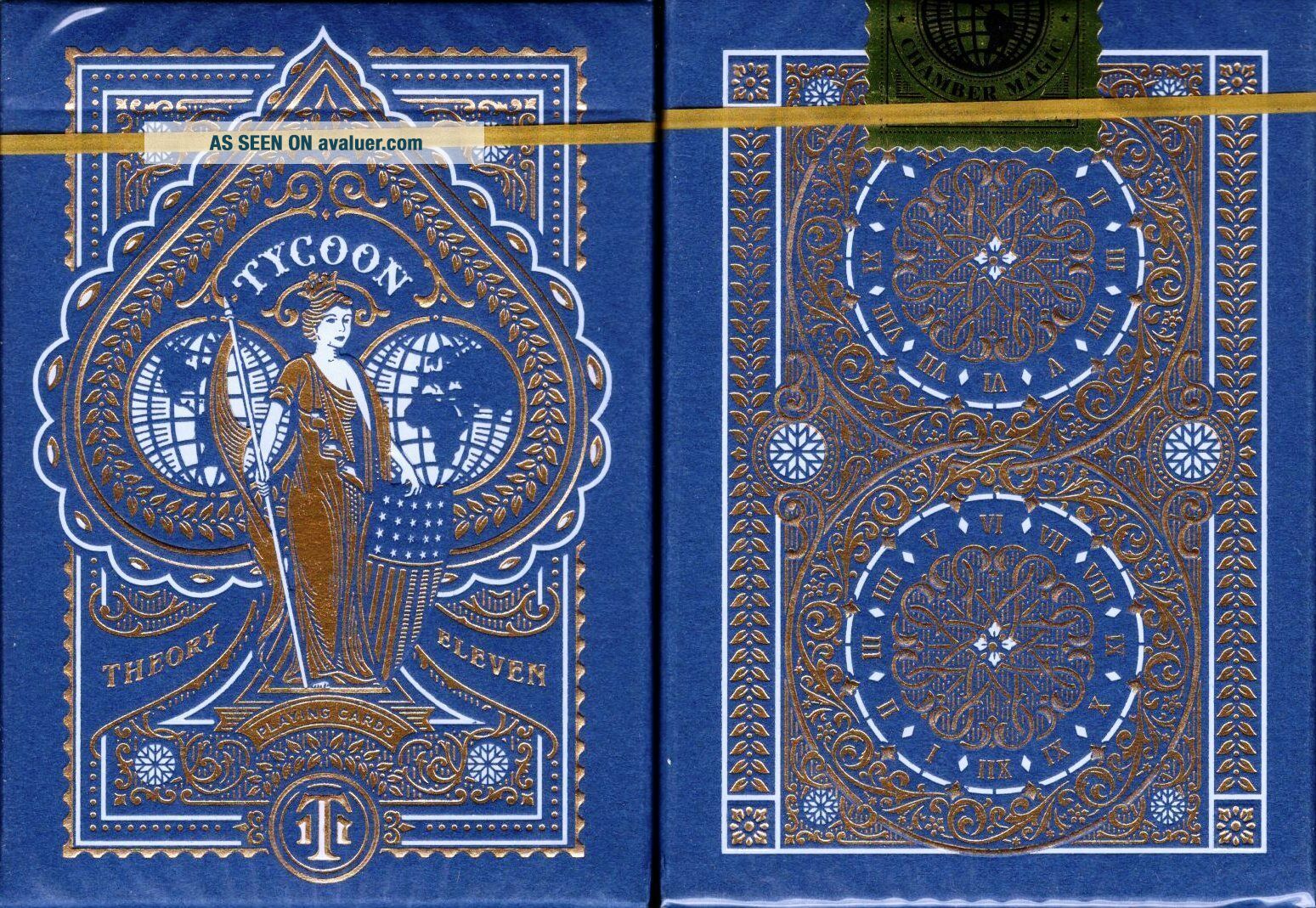 Tycoon Ming Blue Deck Playing Cards Poker Size USPCC Theory 11 Limited ...