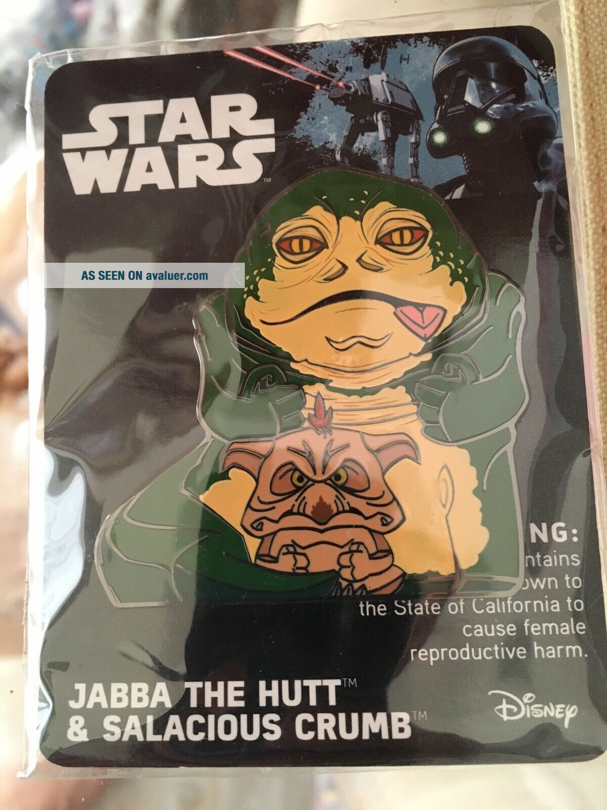 Disney Star Wars Jabba The Hut & Salacious Crumb Collectors Enamel Pin ...