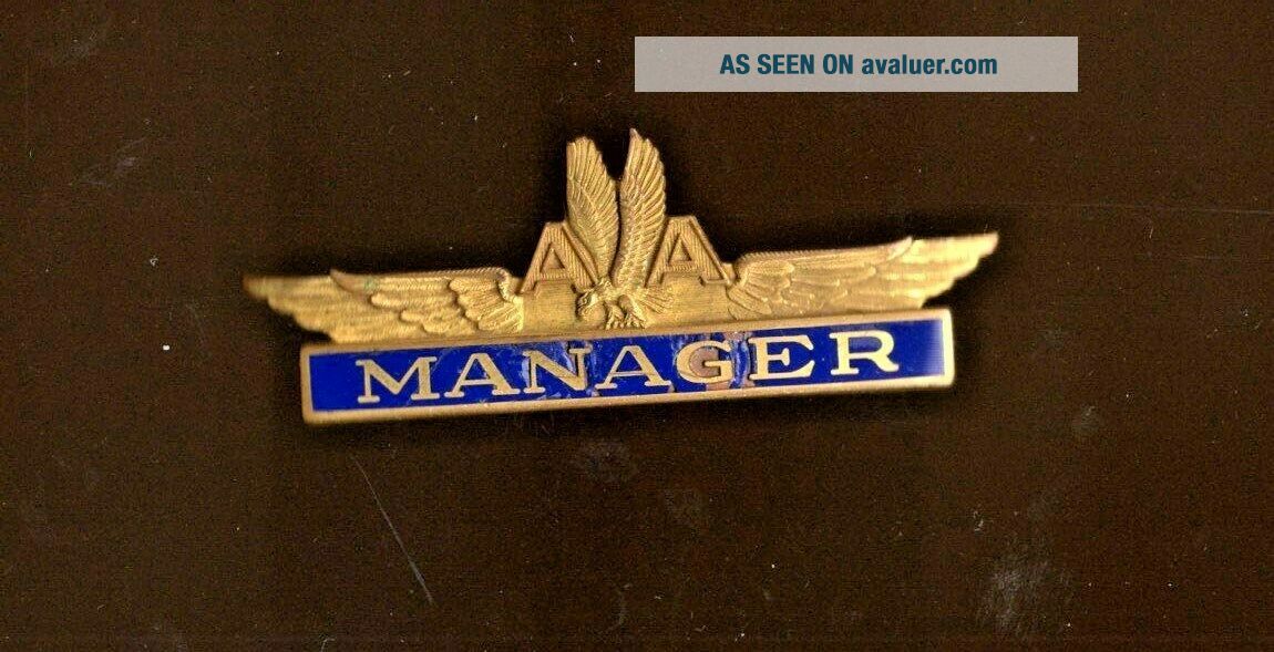 AMERICAN AIRLINES MANAGER WING BADGE PIN OLD LOGO EAGLE LEFT | #4992161