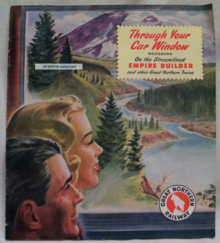 GREAT NORTHERN RAILWAY EMPIRE BUILDER TRAIN SOUVENIR BROCHURE 1948 ...