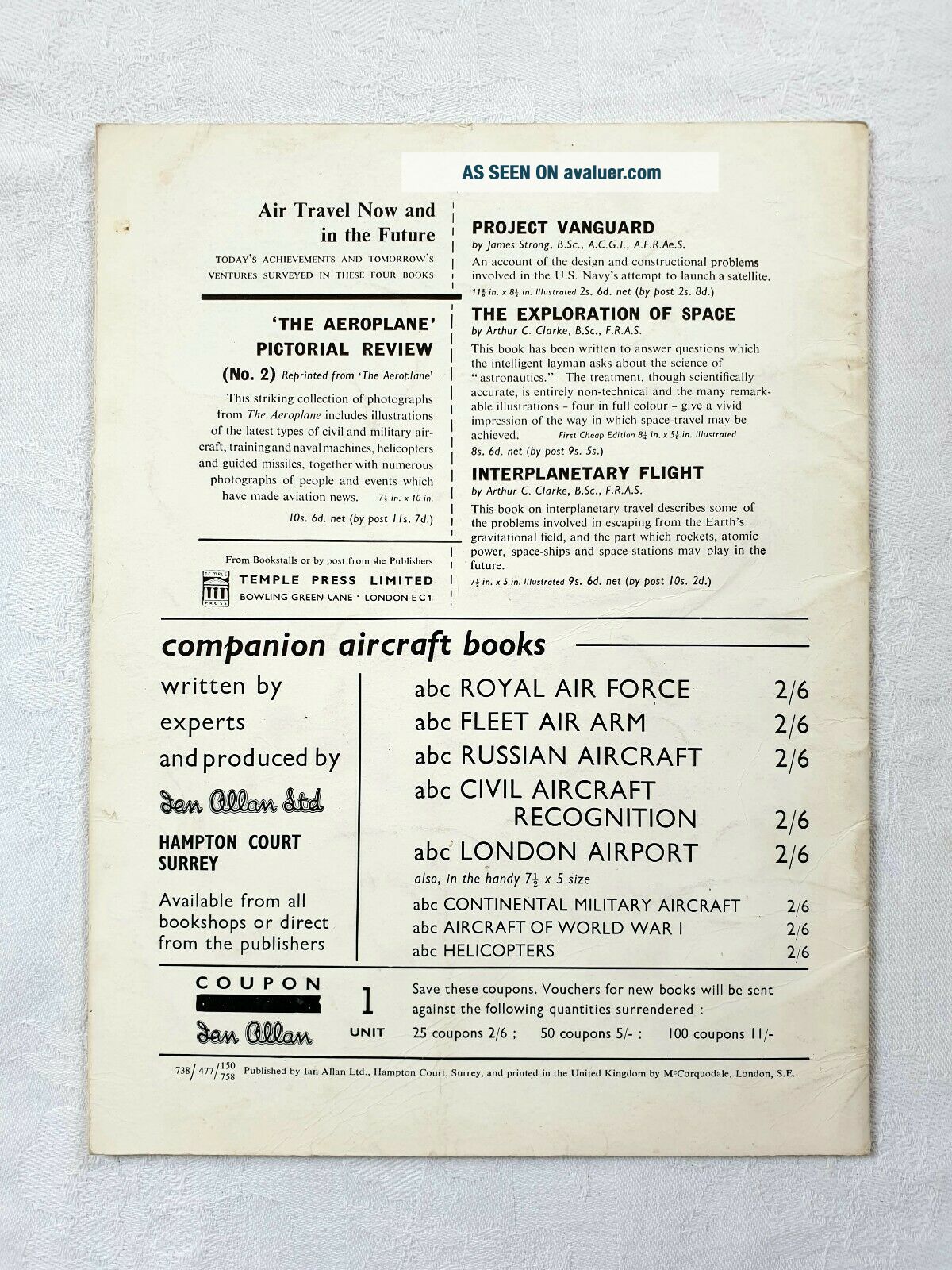 Vintage Ian Allan ABC Rockets & Missiles Booklet By John W. R. Taylor ...
