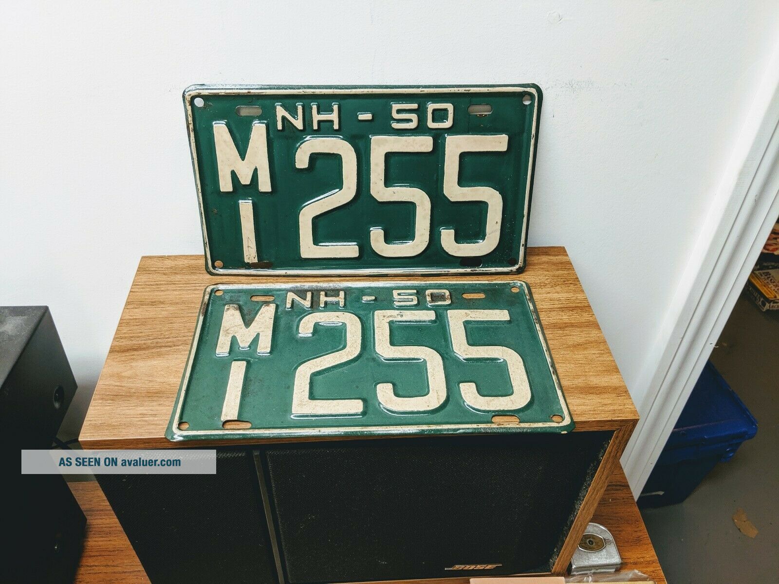 NH License Plates Pair 1950 Auto Hampshire MI 255 COOL VINTAGE 50 PLATE ...