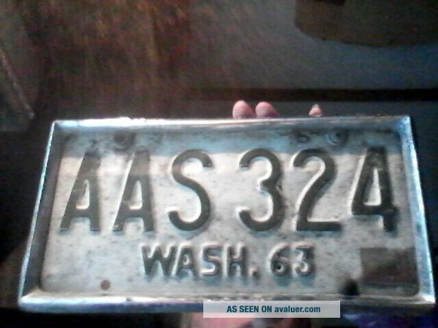 1963 Washington License Plate With 1973 Sticker And Frame | #4920931