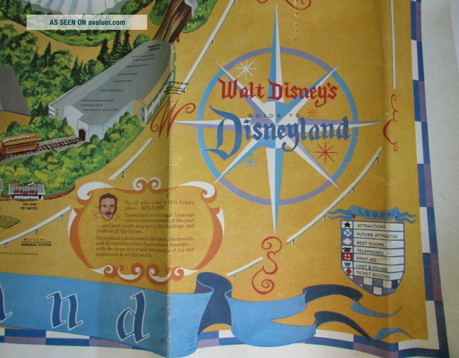 1974 Disneyland Park Guide Map Poster Pictorial Color Litho | #5045849