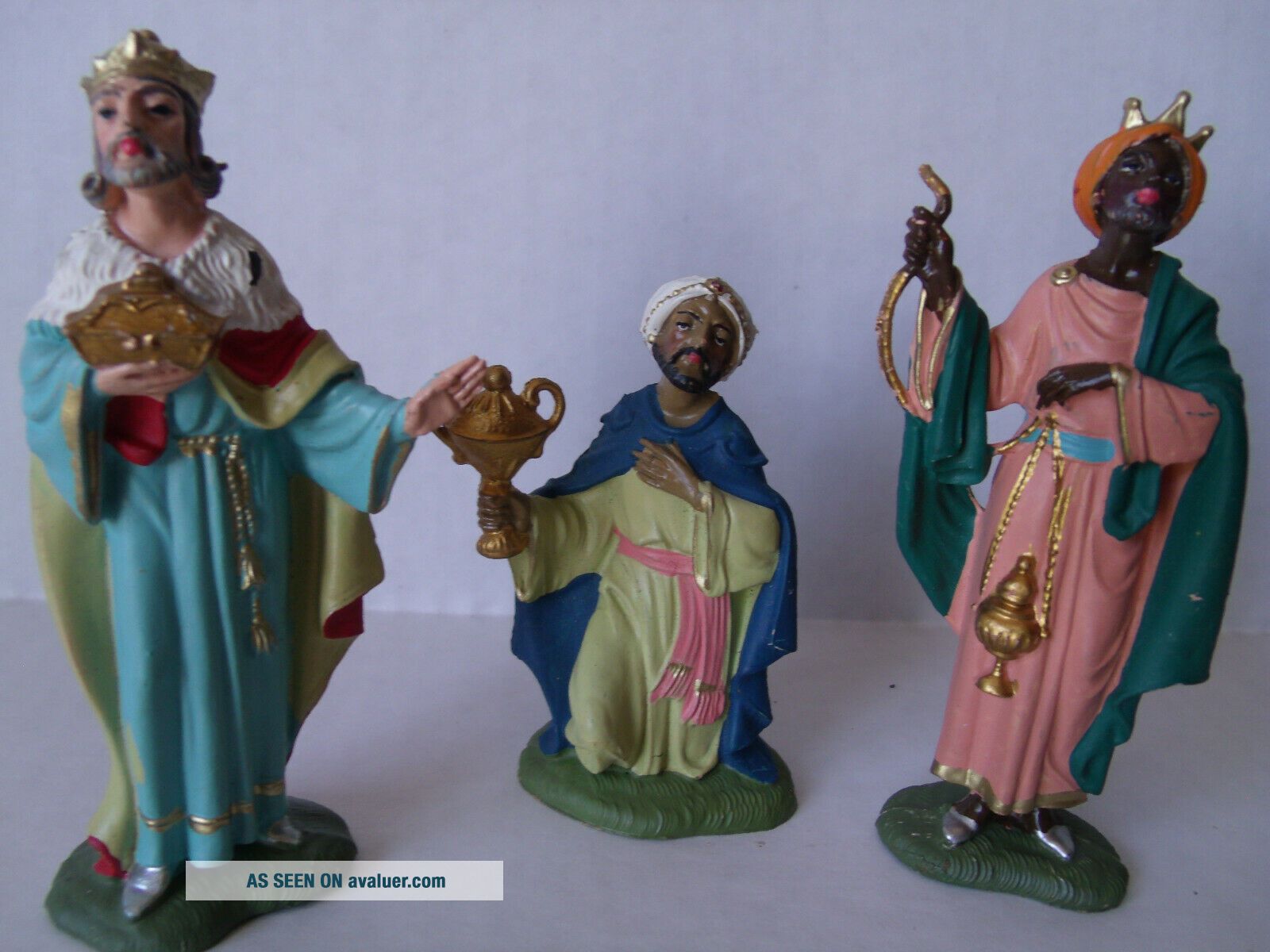 Vintage Depose Italy Nativity Figures - Three Kings - Spider Mark ...