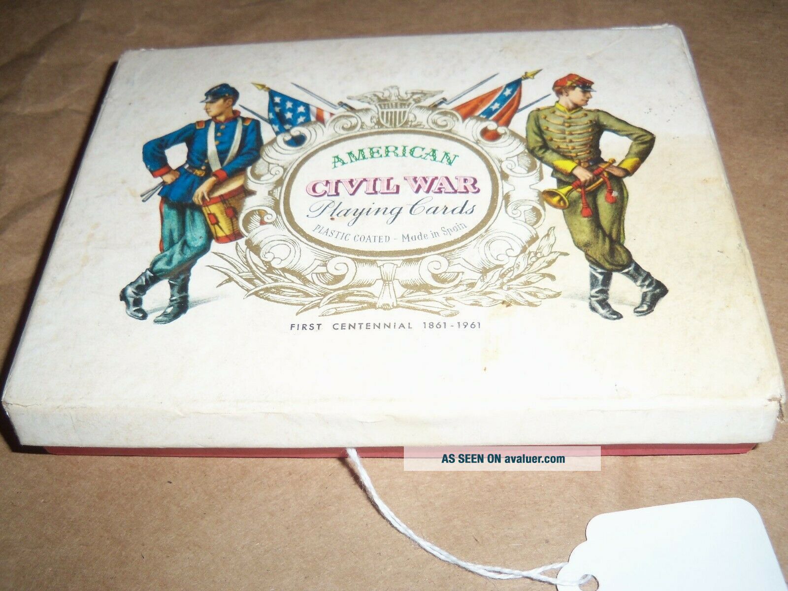 AMERICAN CIVIL WAR PLAYING CARDS First Centennial H FOURNIER MADE IN ...