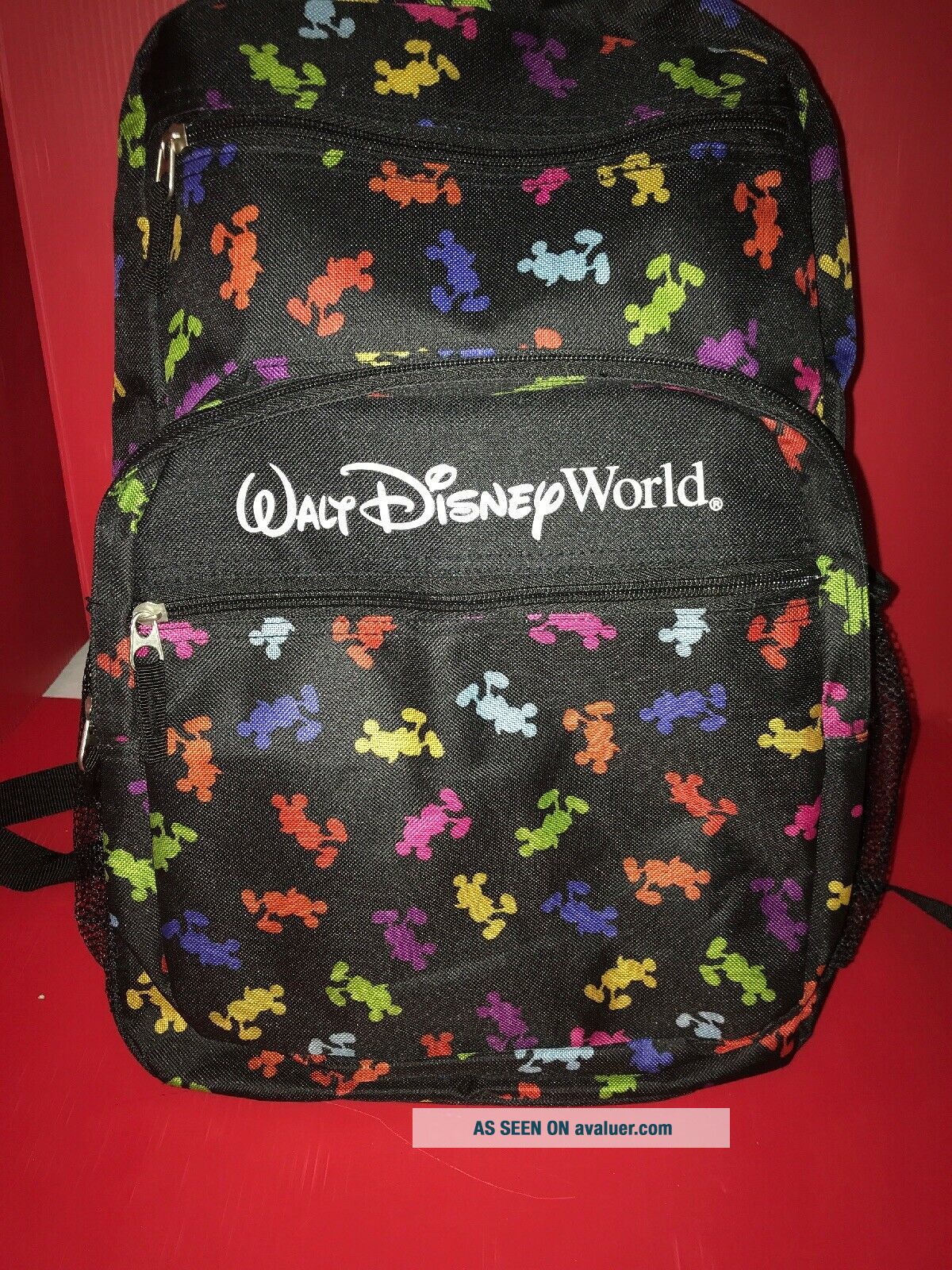 Authentic Walt Disney World Parks Mickey Mouse Backpack Black Rainbow ...