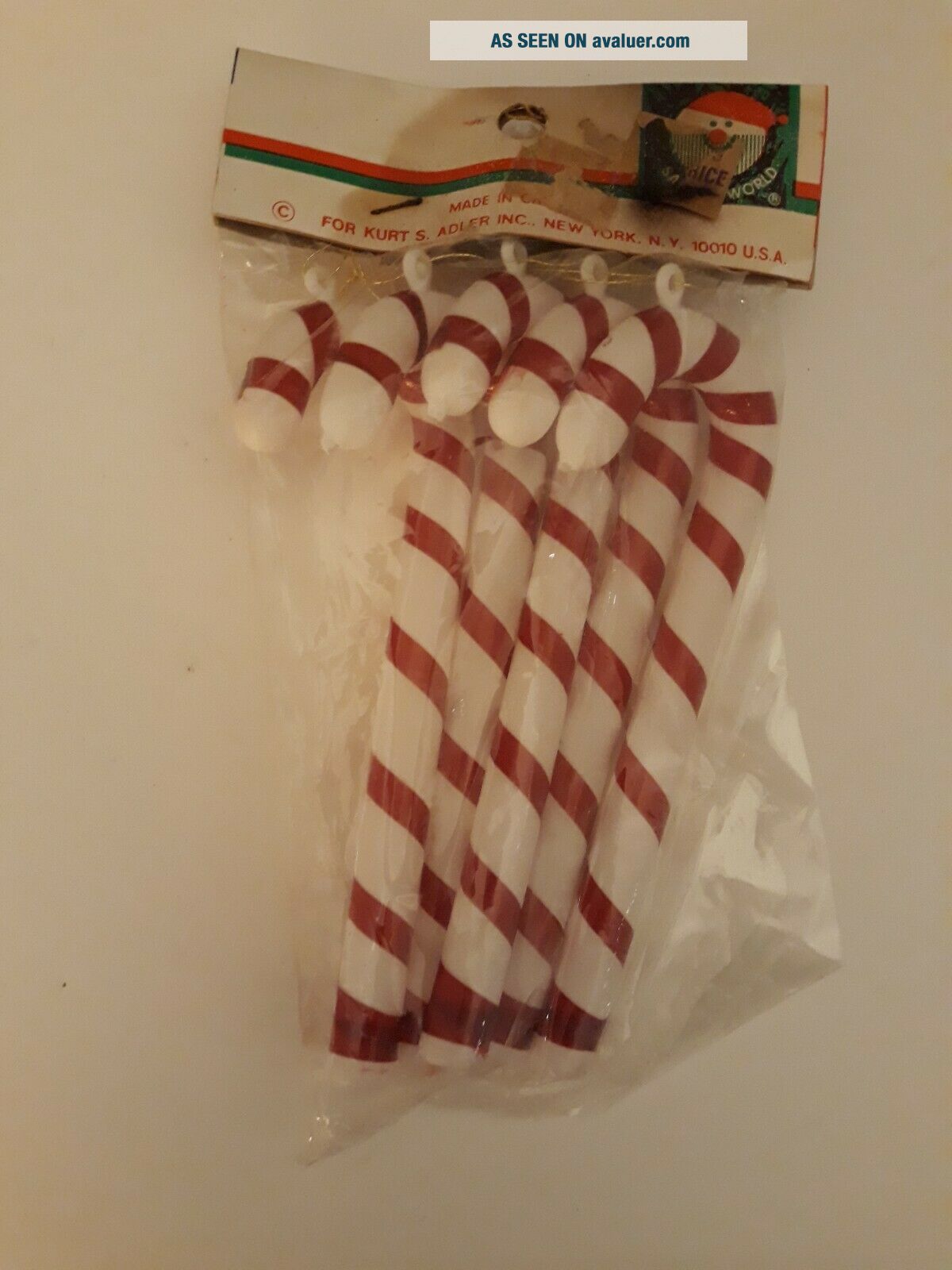 Vintage Christmas Candy Cane Plastic Christmas Ornaments Two Packs Of ...