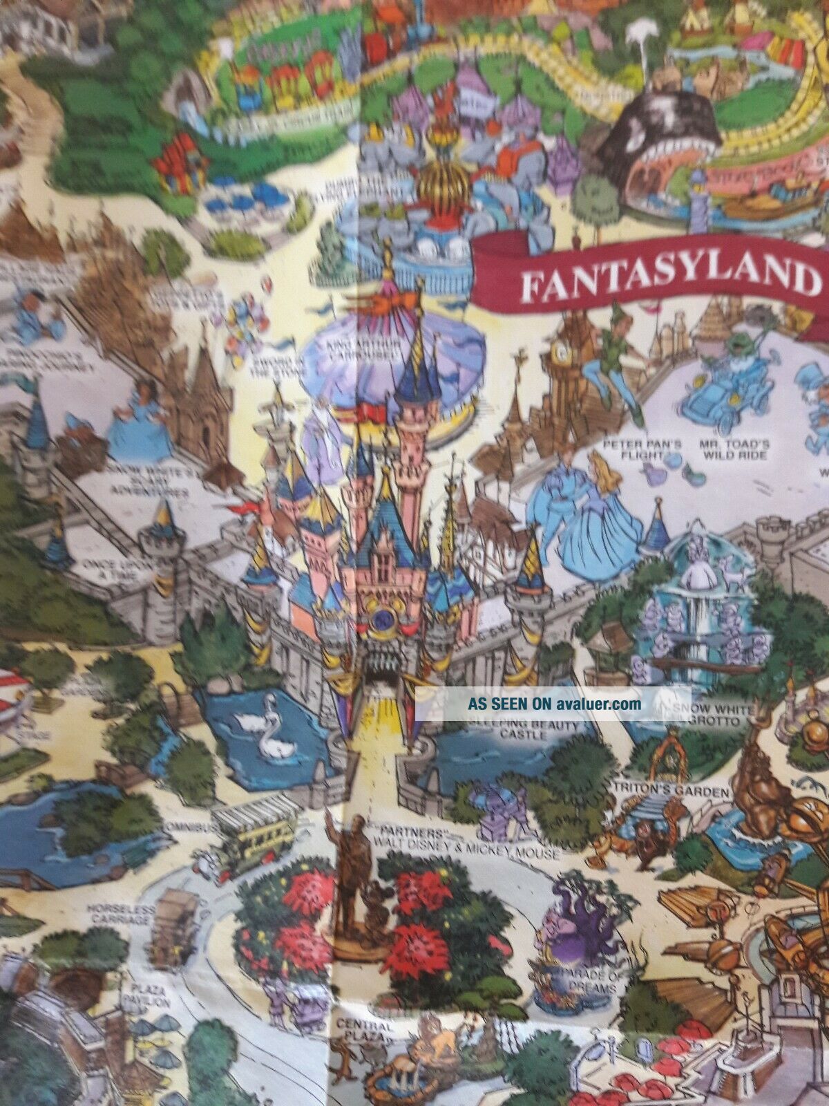 Disneyland 50th Birthday Map Poster Walt Disney Magic Kingdom | #5118838