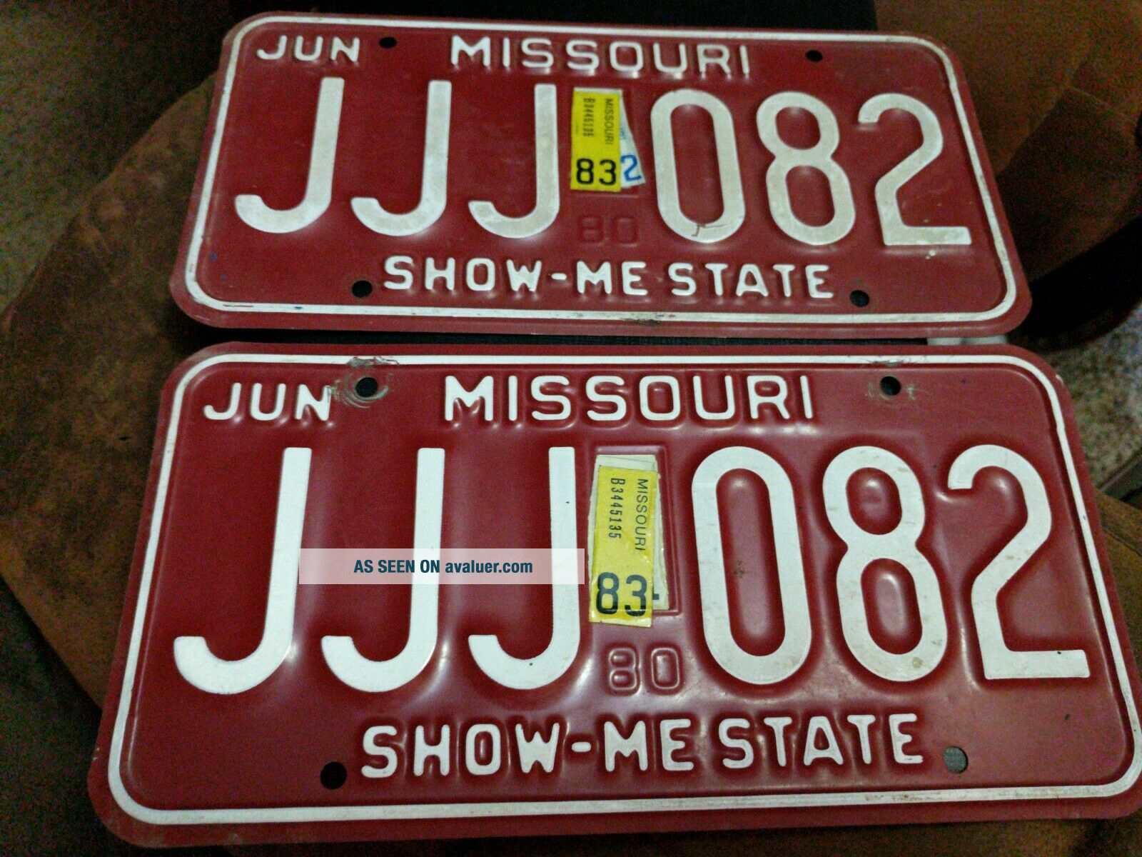 Missouri June 1980 License Plates JJJ - 082 | #4964213