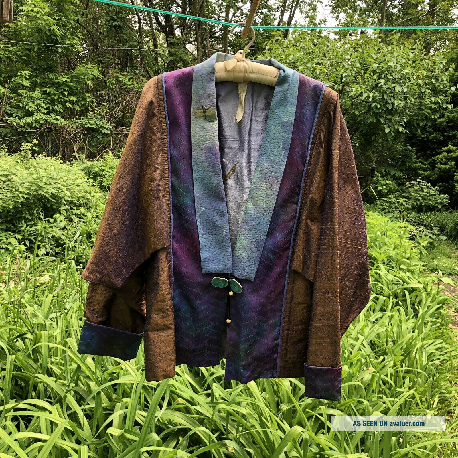 Gorgeous Artist - Made Silk Kimono With Pocket, One Size | #5198809