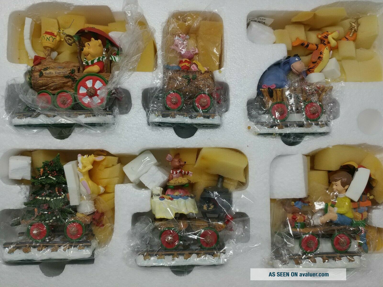 Vintage Disney Winnie The Pooh Danbury Christmas Train Tigger Holiday ...