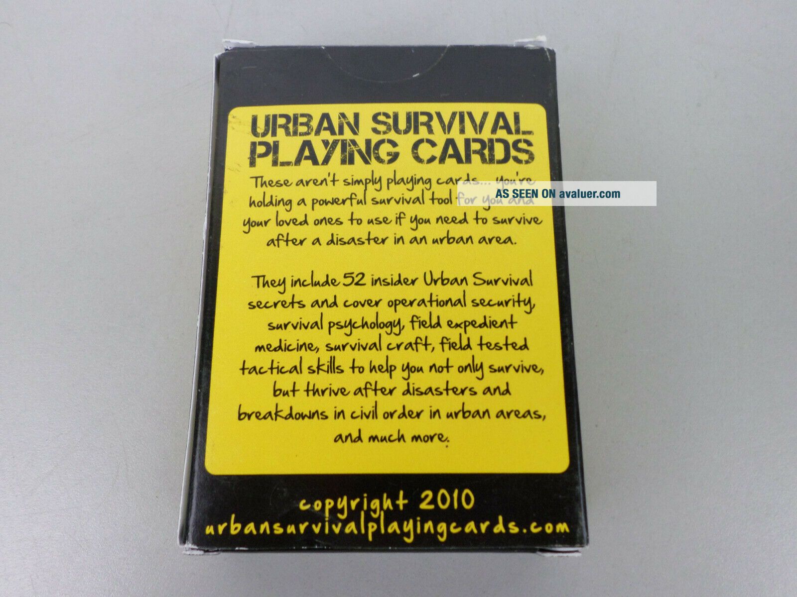 Urban Survival Playing Cards (Open Package) Complete Deck W/ 4 Jokers ...
