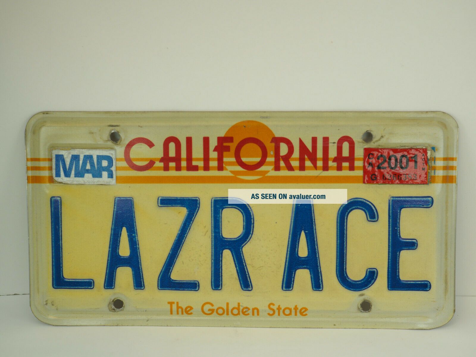 1980 CALIFORNIA Custom VANITY LICENSE PLATE The Golden State LAZR ACE ...