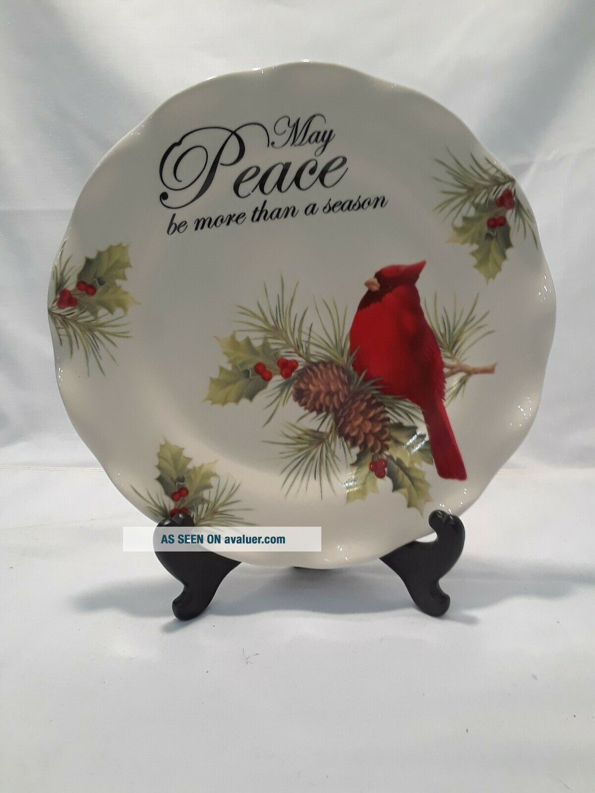 Cracker Barrel Seasons Of Peace Plate Cardinal | #5232652