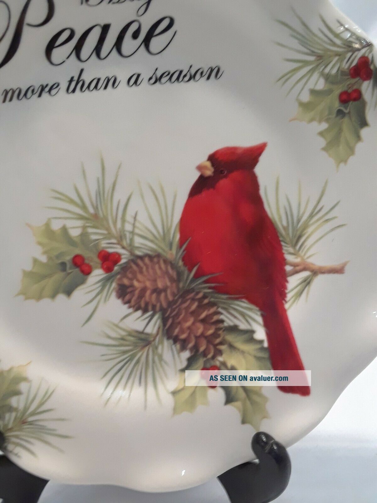 Cracker Barrel Seasons Of Peace Plate Cardinal | #5232652