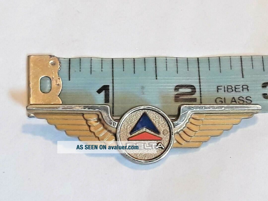Vintage Plastic Delta Air Lines Badge Jr Pilot Flight Attendant Wings ...