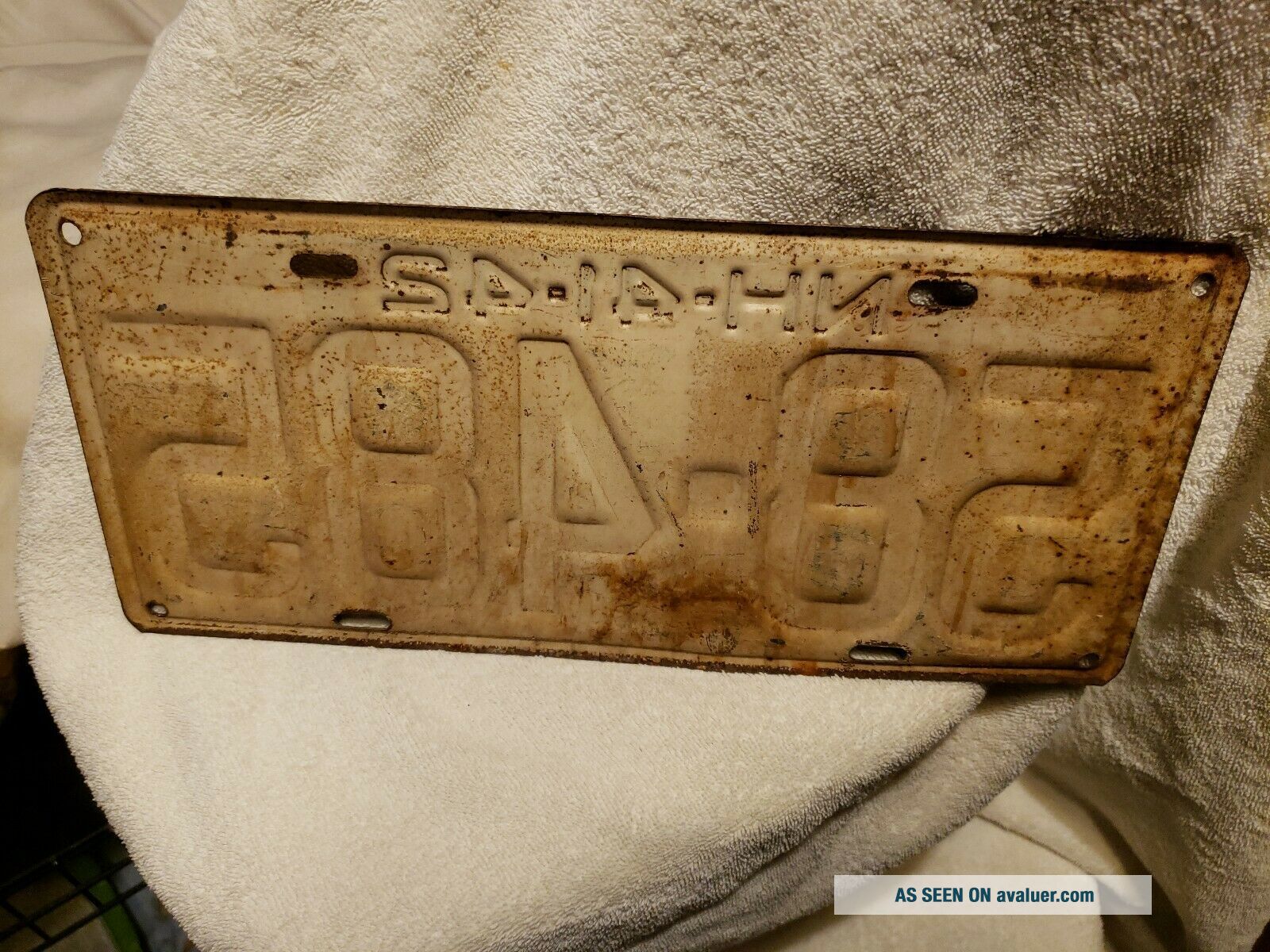 1941 1942 41 - 42 Hampshire Vintage License Plate Rat Rod Man Cave ...