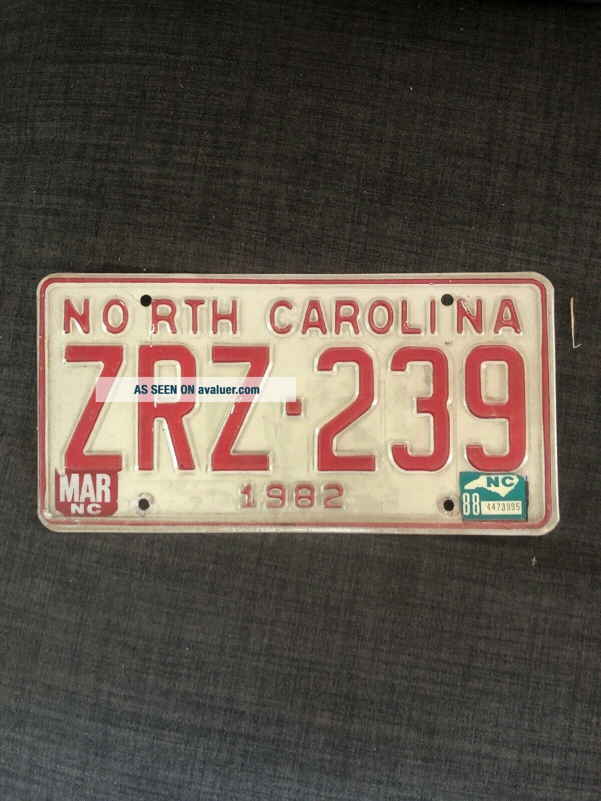 1982 North Carolina NC LICENSE PLATE | #5040901