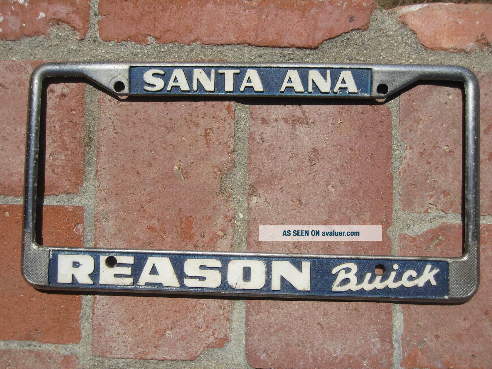 Vintage Reason Buick Of Santa Ana Metal License Plate Frame | #5161387