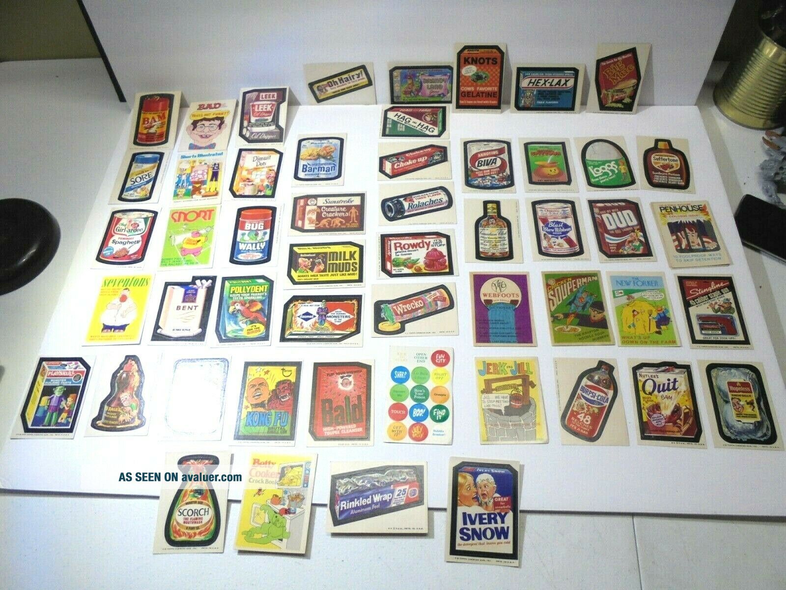 Vintage 1970s Topps Chewing Gum Wacky Packs Stickers Album Filler ...